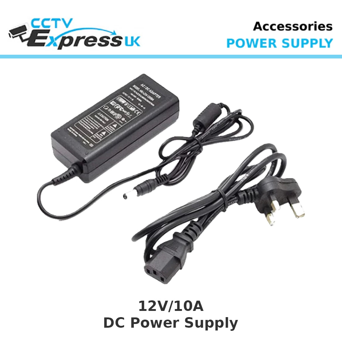 Power Supply 12V/10A for ColorVu CCTV Cameras -12vDC Power Supply 10am ...
